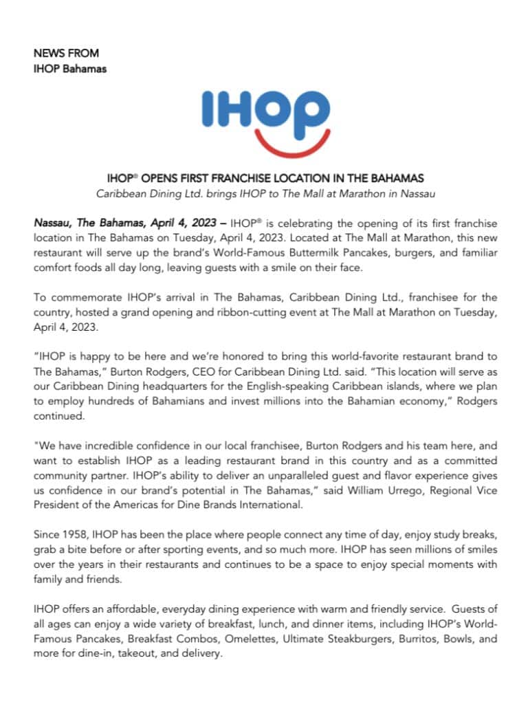 IHOP Kicks Off Its Grand Opening With A Generous Donation - Our News