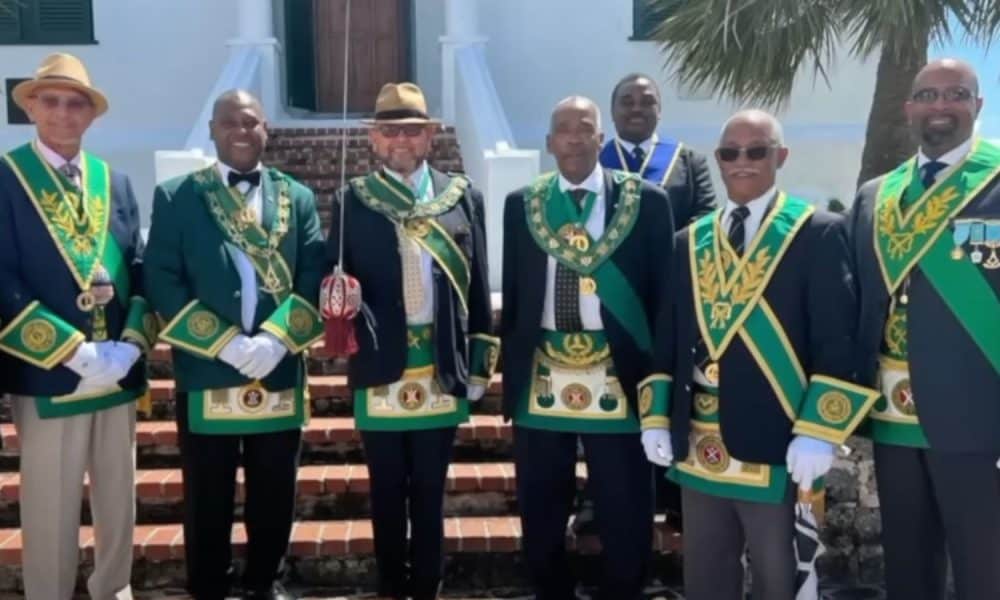 Scottish Masons at Peppercorn Ceremony - Our News