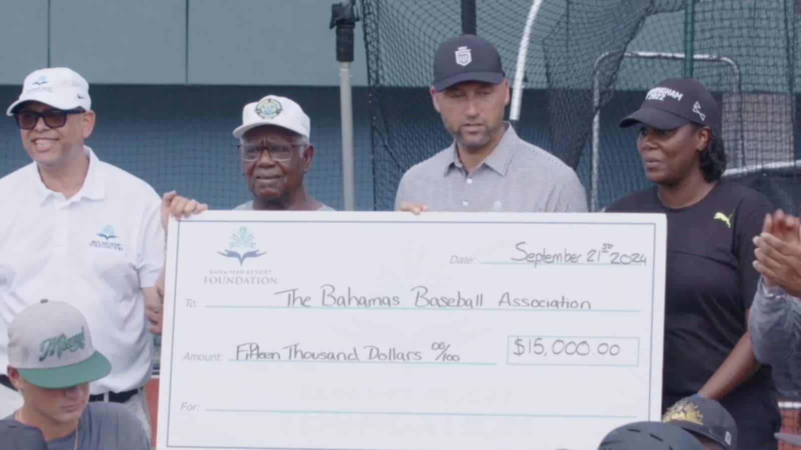 Derek Jeter, Baha Mar Make Donation to Youth Baseball - Our News